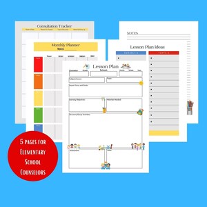 Elementary School Counselor Lesson Plan Journal, Instant Download ...