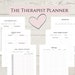 Therapist Daily Planner, Scheduling Hourly Therapy Sessions, Printable ...