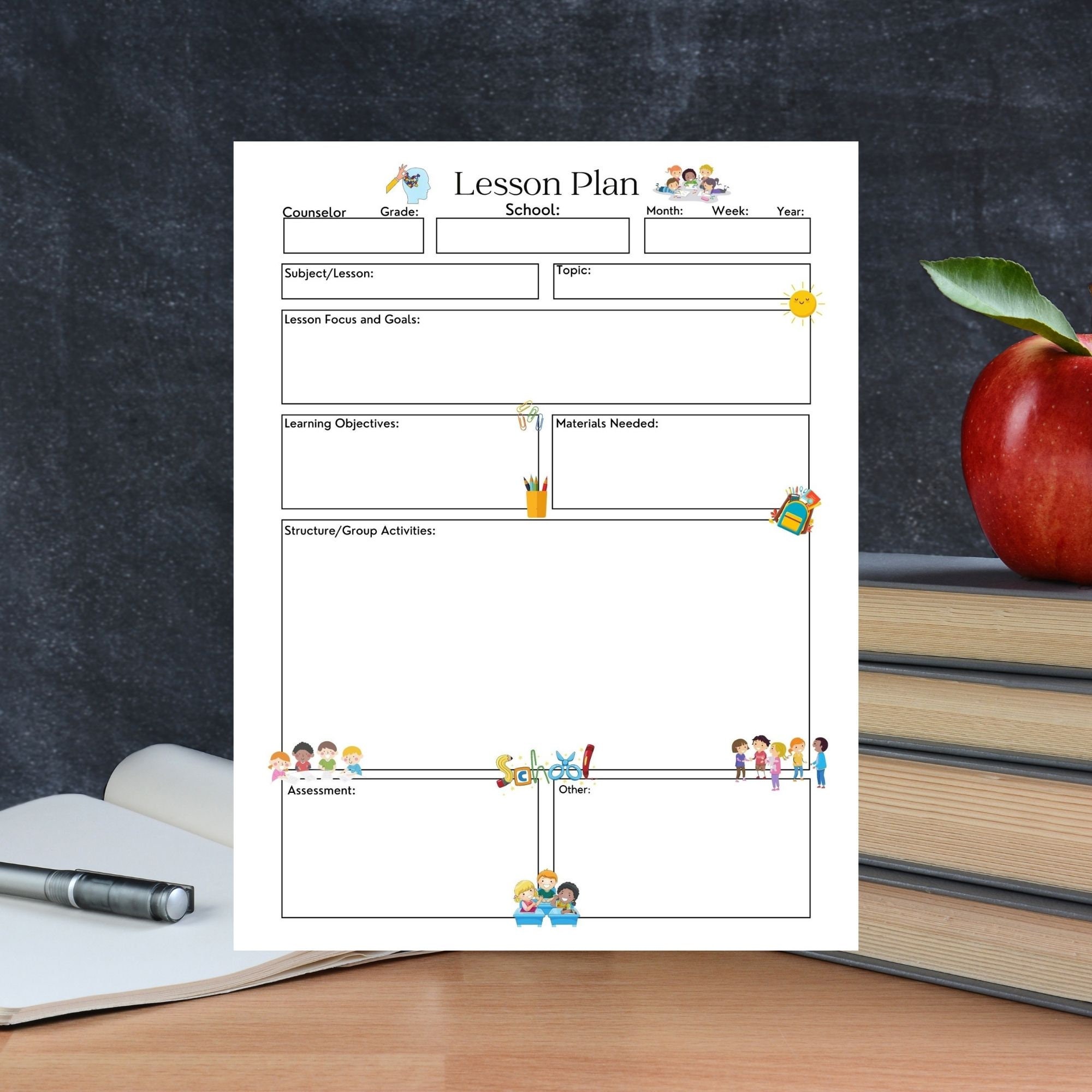 Elementary School Counselor Lesson Plan Journal, Instant Download ...
