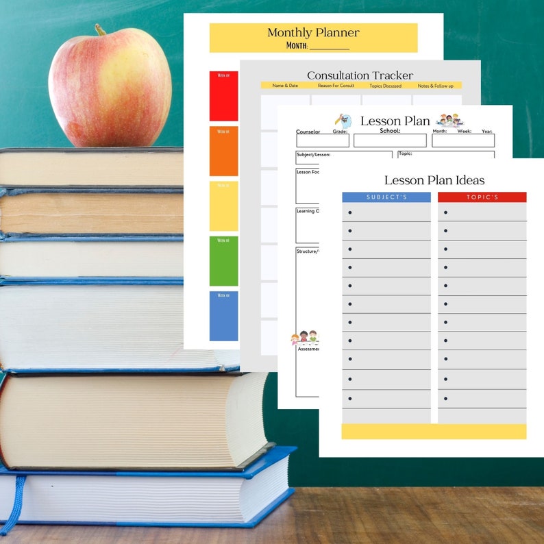 Elementary School Counselor Lesson Plan Journal, Instant Download ...