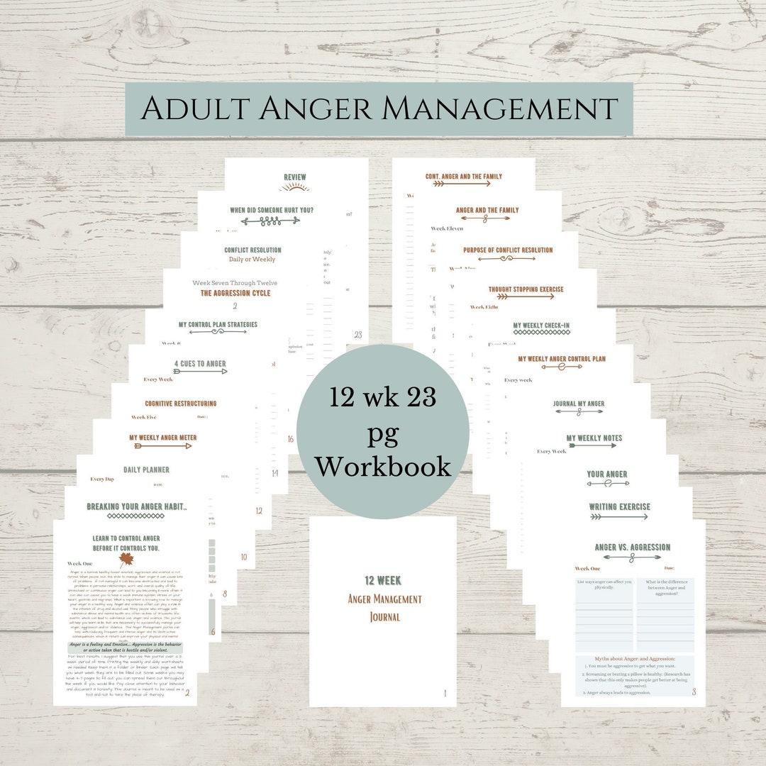 Anger Management Mental Health Printable Journal, Mood Swing Outburst ...