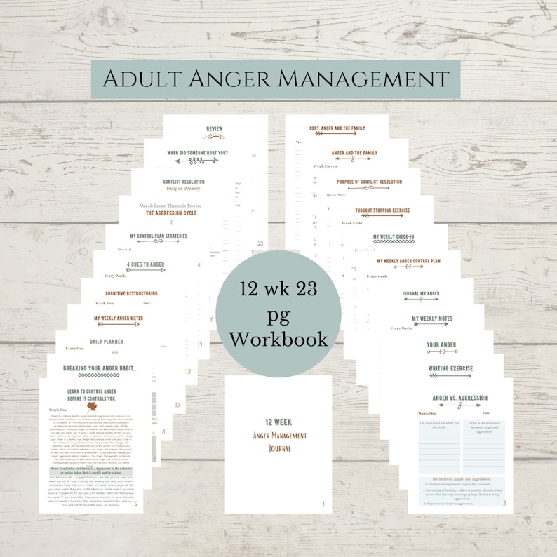 Anger Management Mental Health Printable Journal, Mood Swing Outburst ...