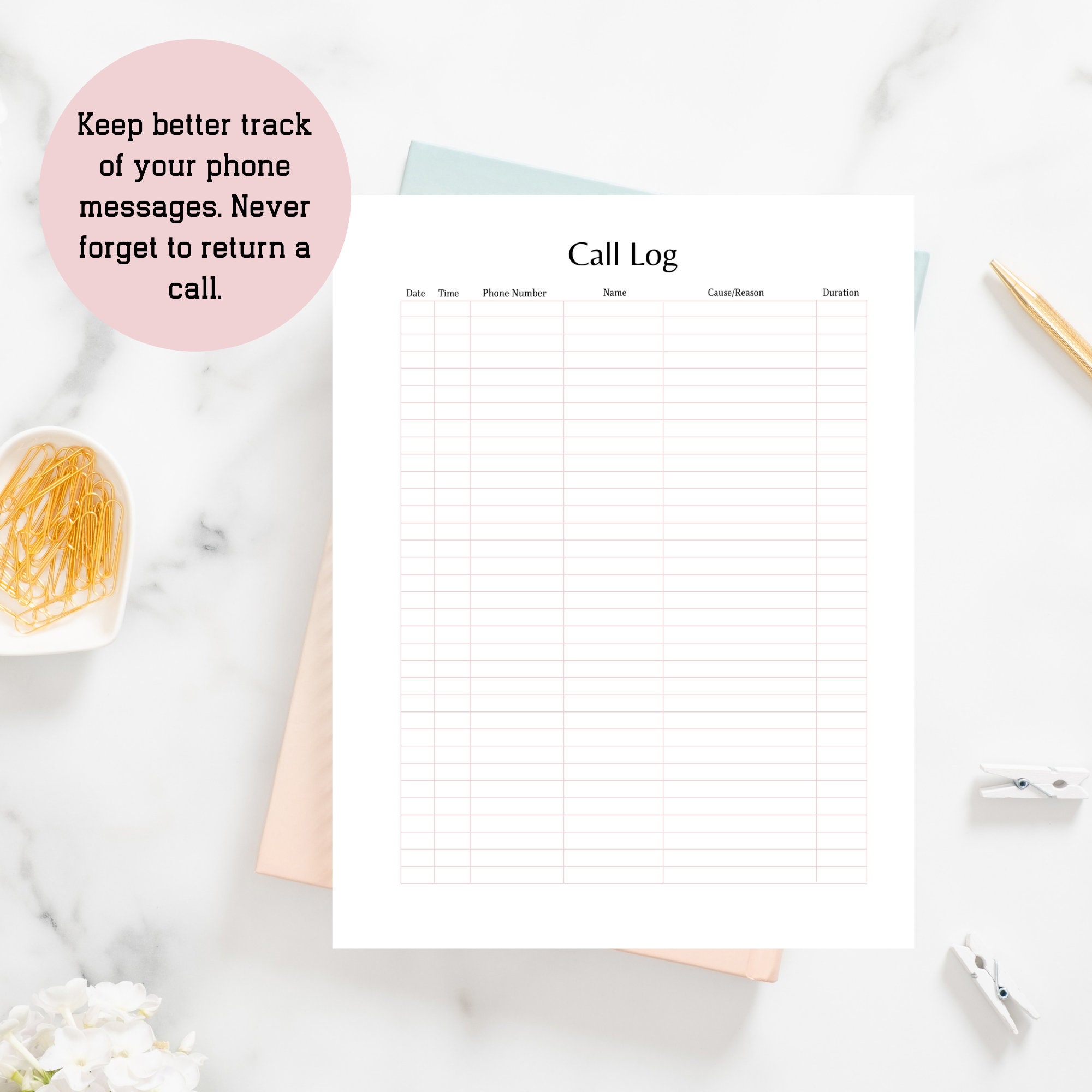 Therapist Daily Planner, Scheduling Hourly Therapy Sessions, Printable ...