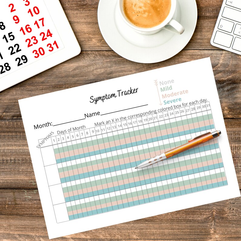 Printable Symptom Tracker, Medication List, Ask Doctor, Medical ...