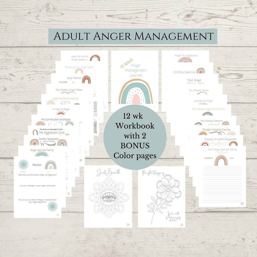 Anger Management Mental Health Journal, Irritability Worksheets ...