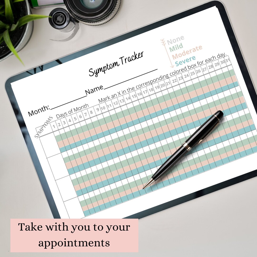 Printable Symptom Tracker, Medication List, Ask Doctor, Medical ...