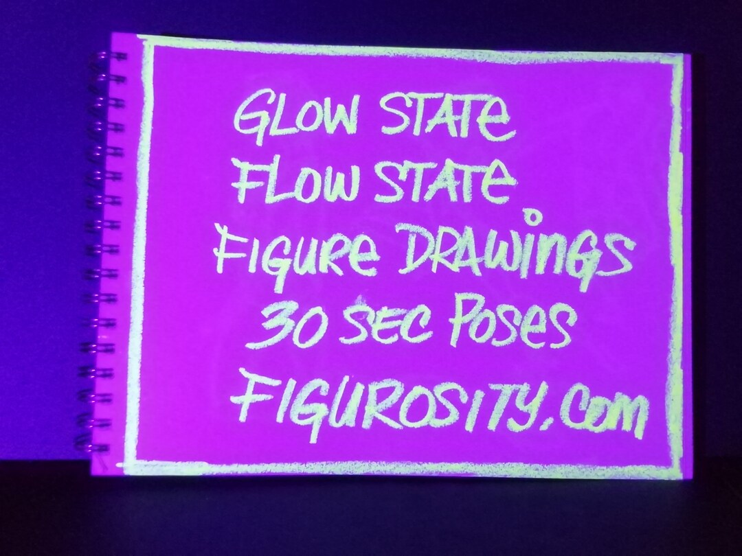 Glowing 30-second Gesture Drawings - Original Sketchbook - Etsy