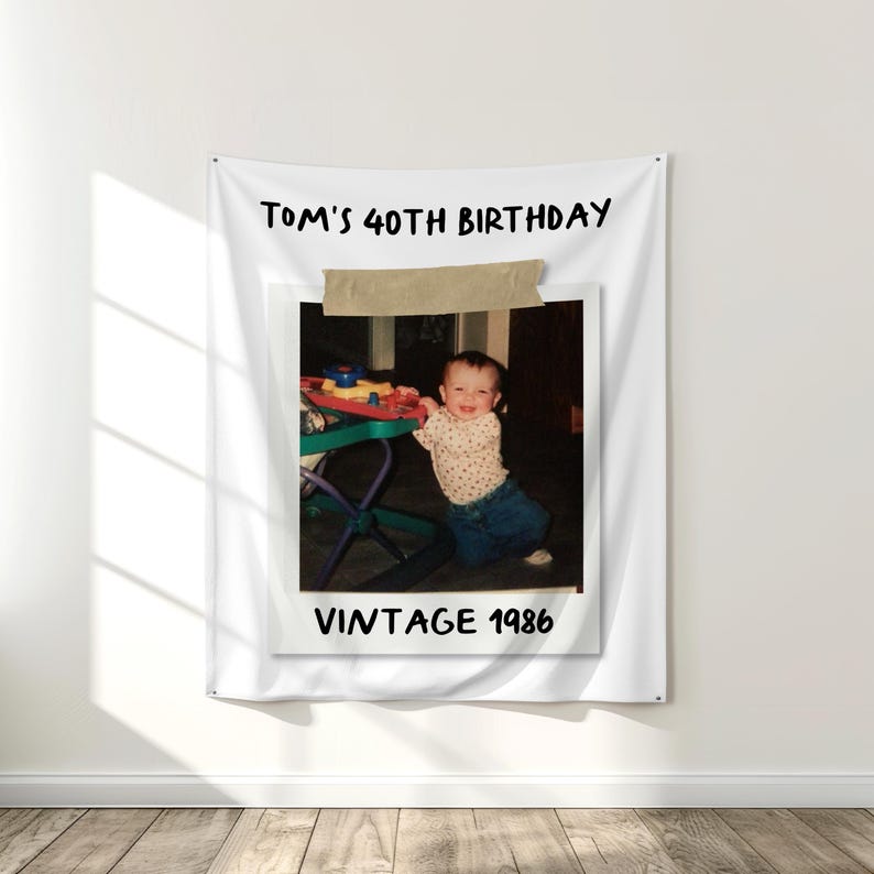 Custom 60th Birthday Banner, Vintage 60th Birthday Banner, 60th ...