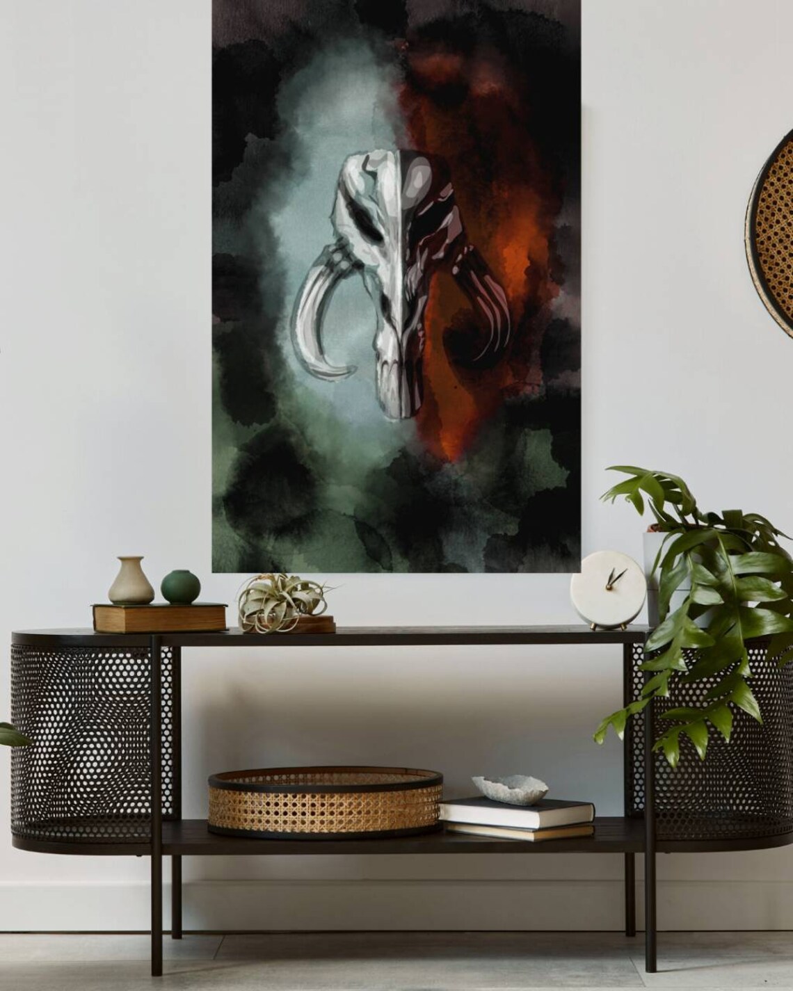 Mandalorian Mythosaur Skull Wall Art Digital Painting Home - Etsy