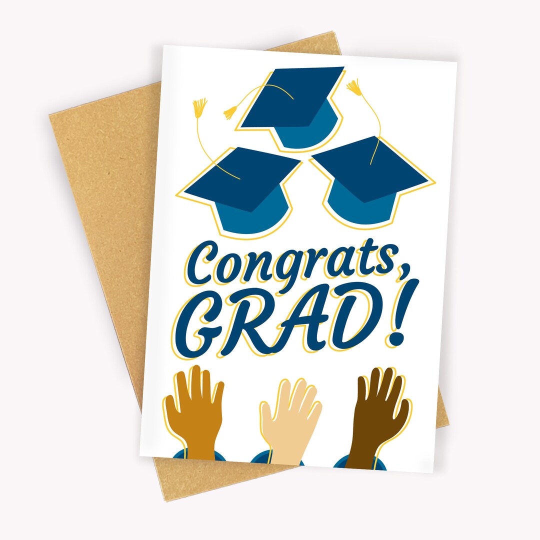 Congrats Grad Greeting Card - Etsy