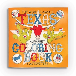 Texas Alphabet Coloring Book - Etsy