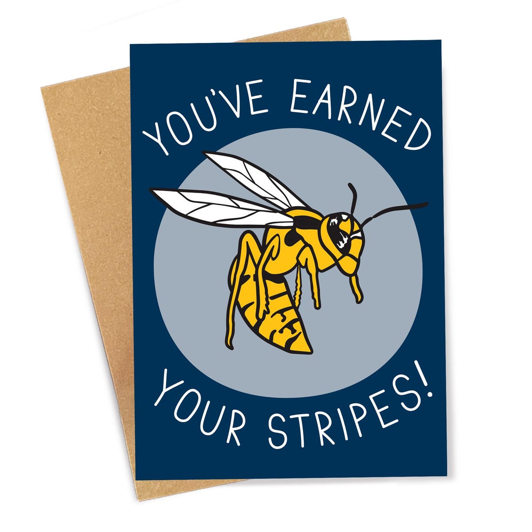 You’ve Earned Your Stripes Greeting Card - Etsy