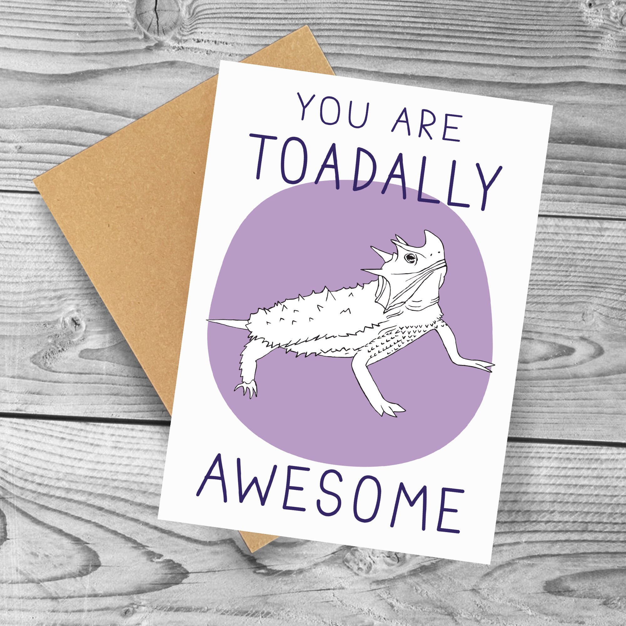 Toadally Awesome Greeting Card - Etsy