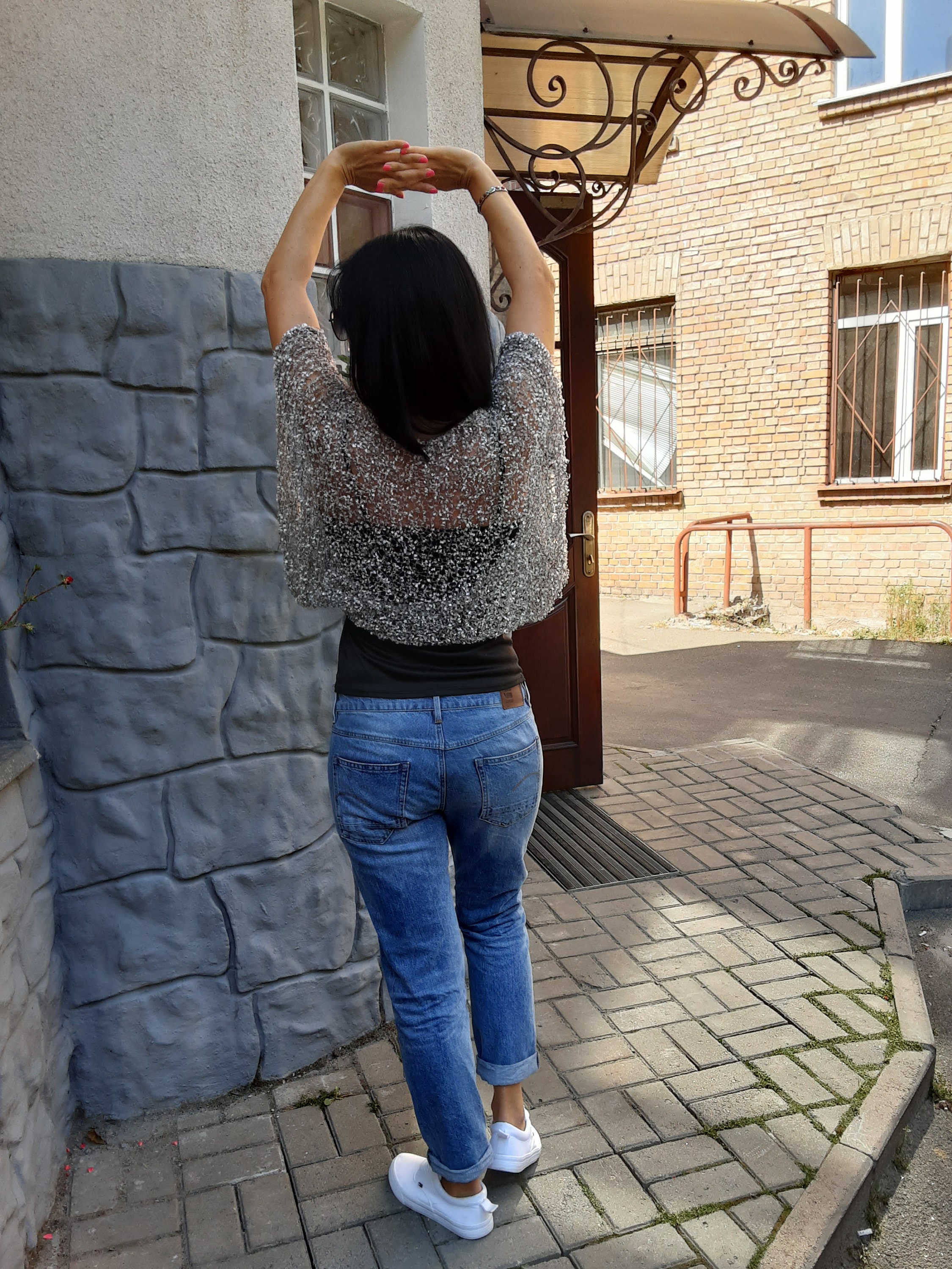 Weaving Summer Shrugs Shrug Silver\ Summer Silver Firefly Loose Weave ...