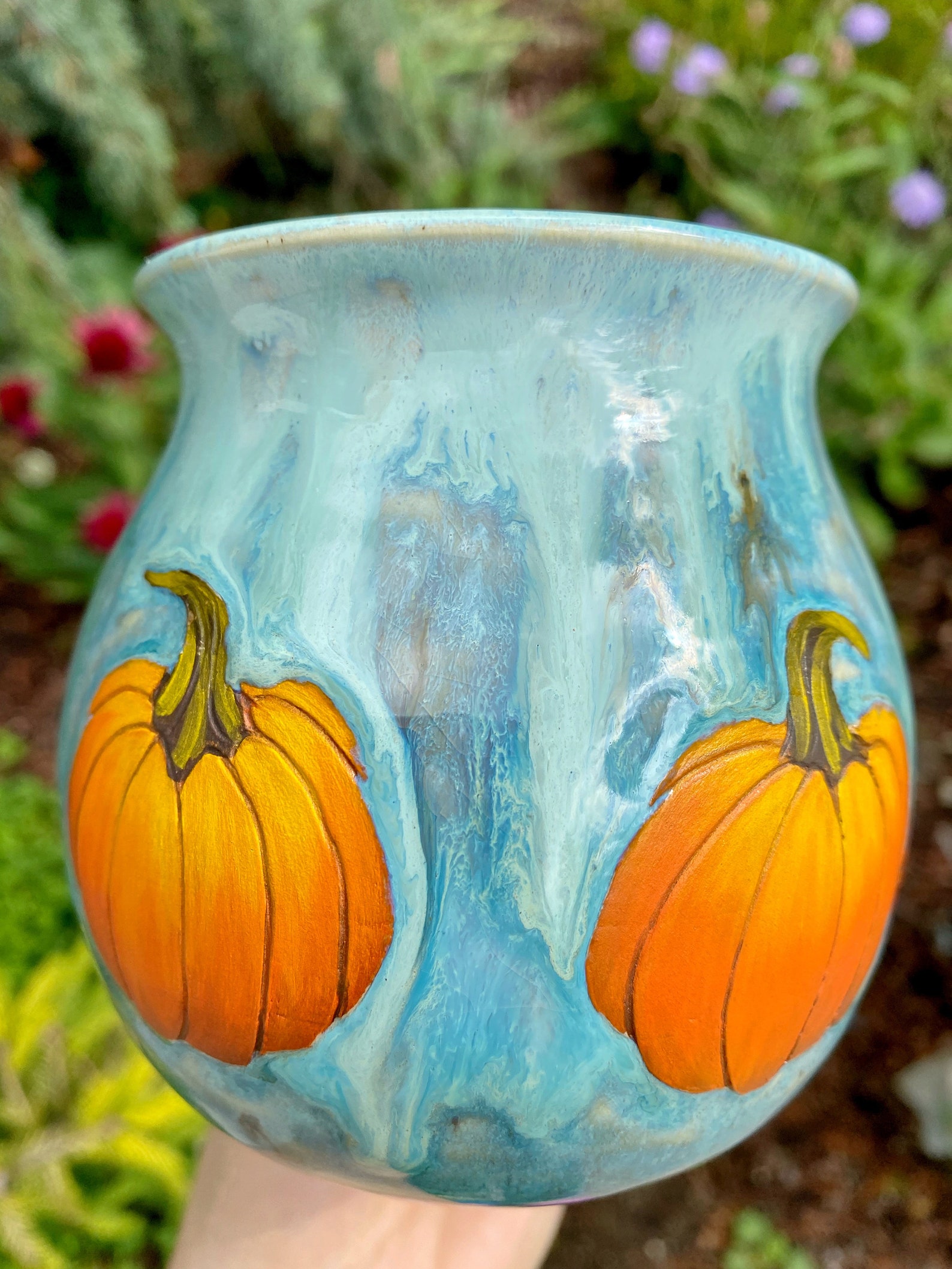 Handmade Hand Painted Pumpkin Ceramic Coffee Tea Mug - Etsy