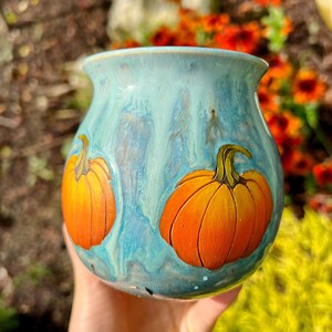 Handmade Hand Painted Pumpkin Ceramic Coffee Tea Mug - Etsy