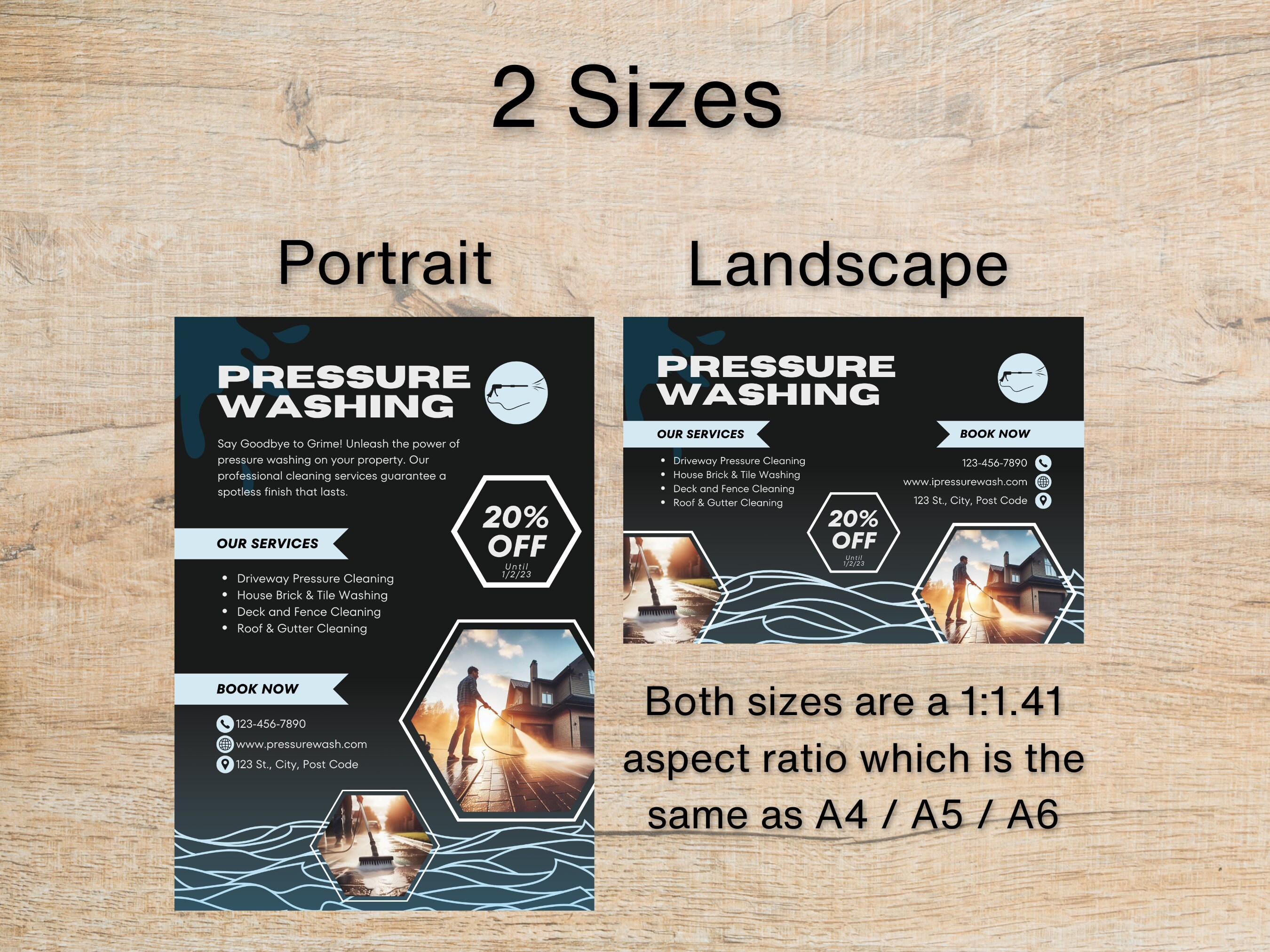 Pressure Washing Flyer Template | Customisable & Editable in Canva for ...