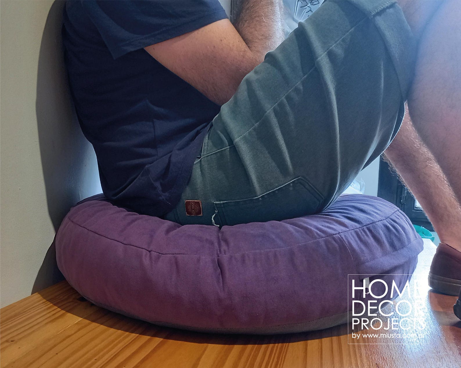 DIY Pouf Floor Cushion Sewing Pattern, Meditation Round Seat or Floor ...