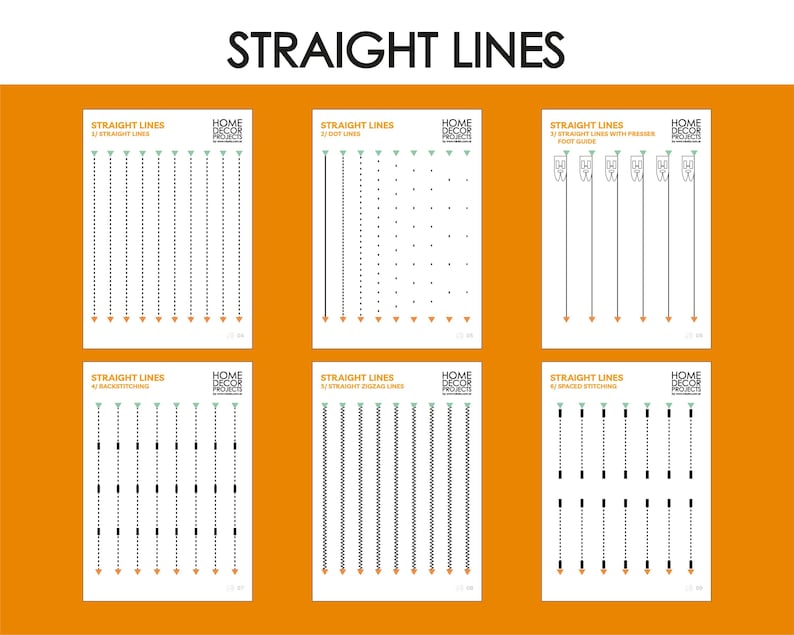 Sewing Practice Sheets PDF, Beginner Sewing Exercises, Stitch Guide ...