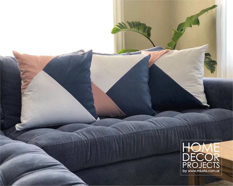 Patchwork Throw Pillow Pattern, DIY Envelope Pillow PDF Tutorial ...