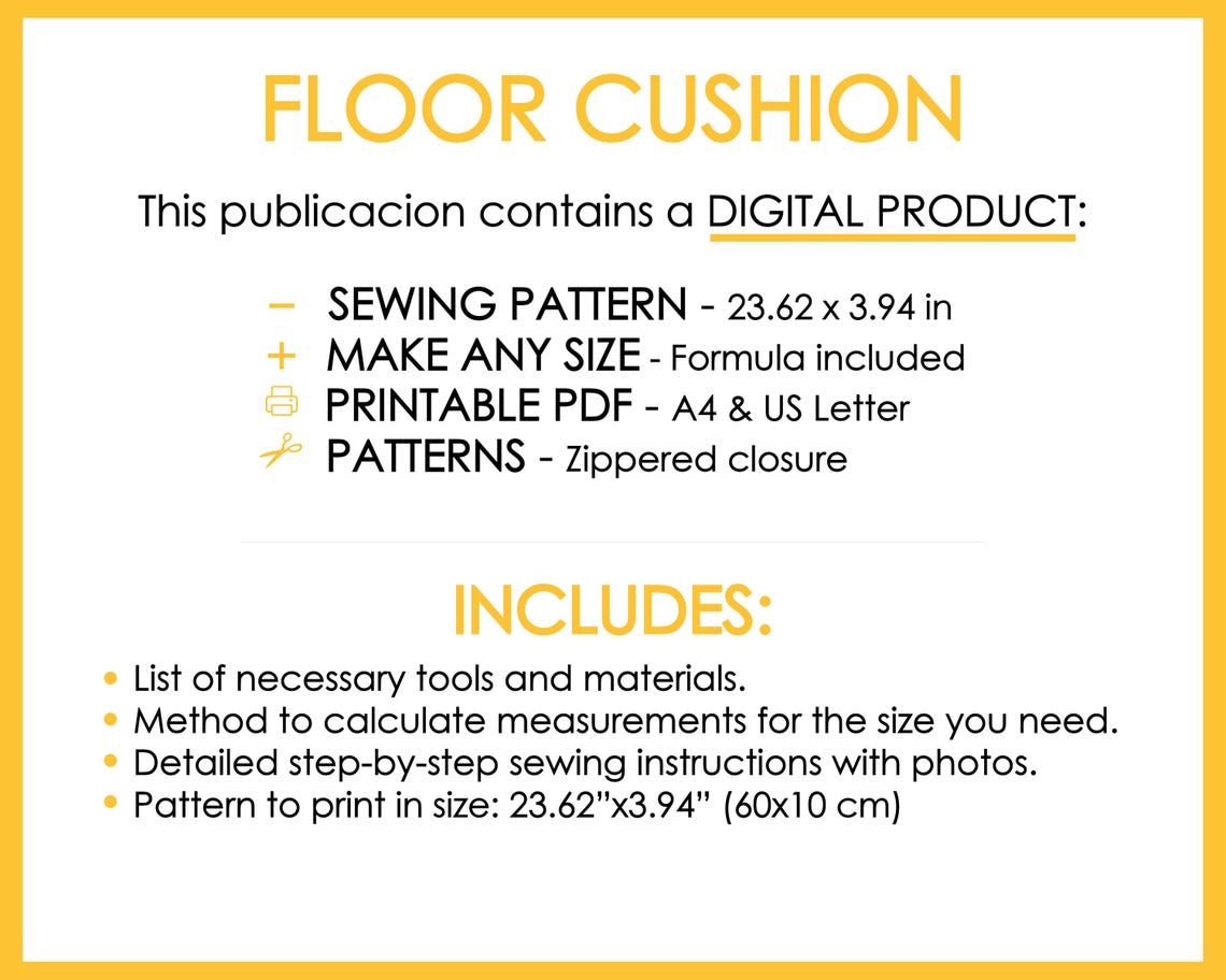 DIY Floor Pouf Sewing Pattern: Custom Cushion, Pet Bed (PDF Download ...