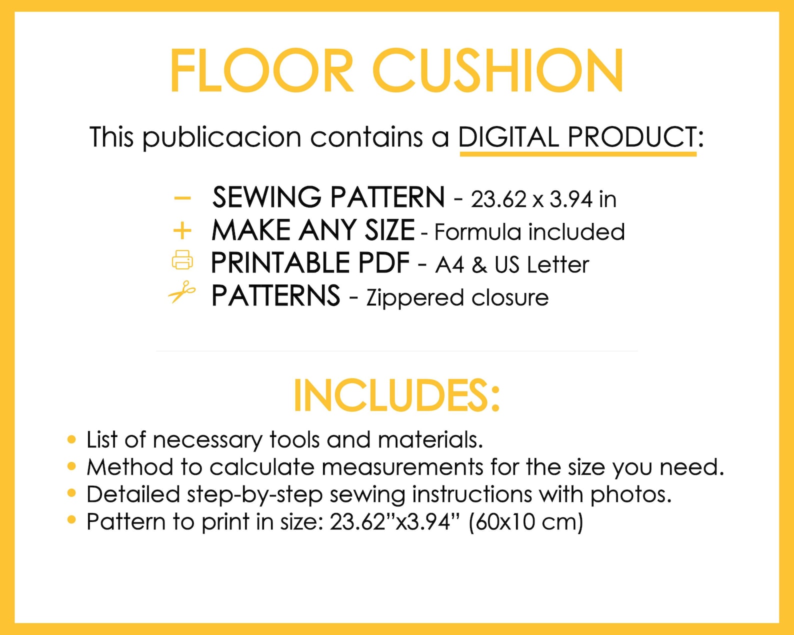 DIY Pouf Floor Cushion Sewing Pattern, Meditation Round Seat or Floor ...