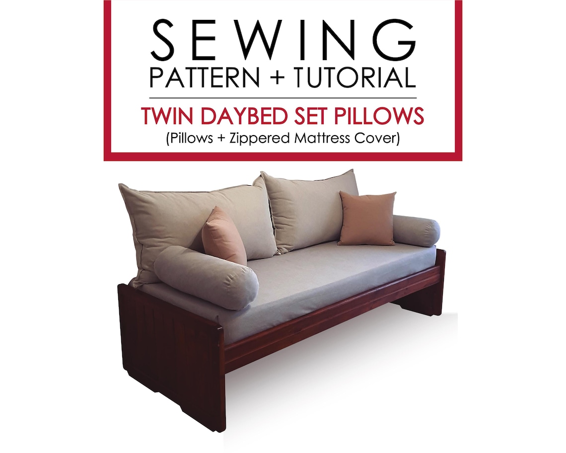 Twin Daybed Cover Sewing Pattern, Bed Swing Pillows DIY, Porsch Swing ...