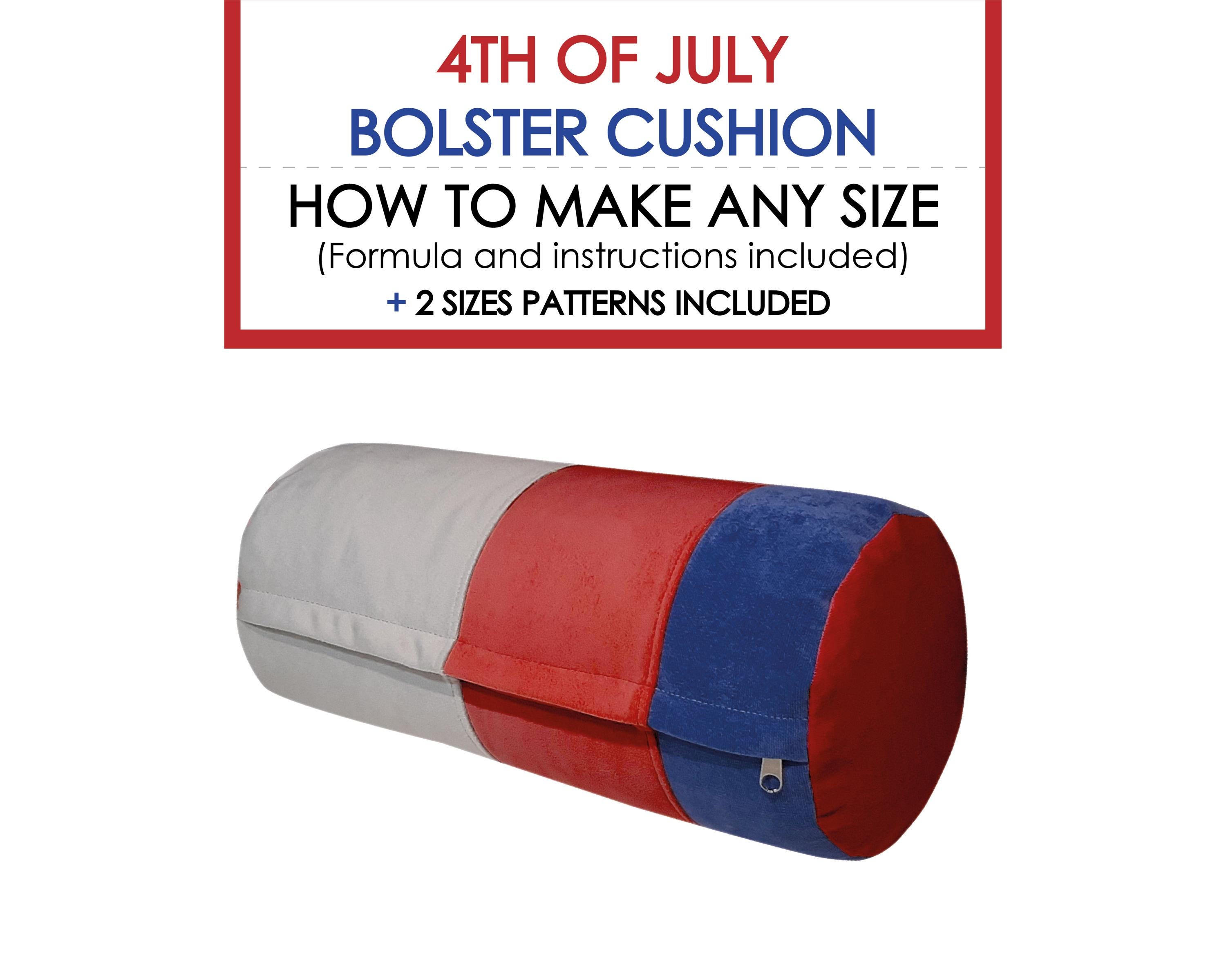 Bolster Cushion Sewing Pattern PDF – DIY Patriotic Pillow for July 4th ...