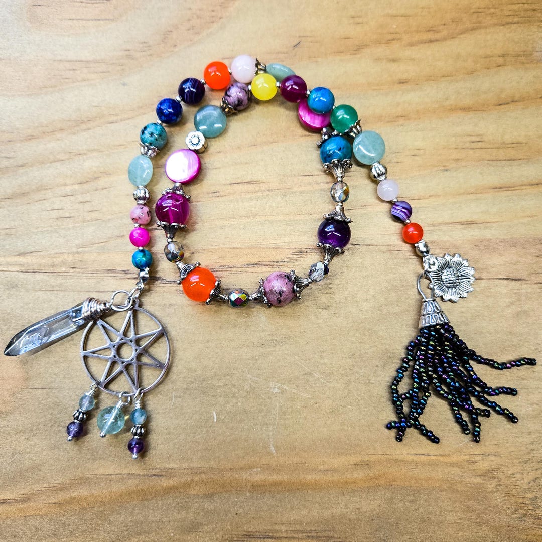 Fairy Prayer Beads: Rhodochrosite, Aventurine, Agate Fae Devotional - Etsy