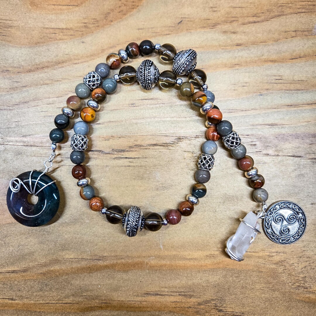 Ocean Jasper Celtic Goddess Danu Prayer Beads: Altar Rosary - Etsy