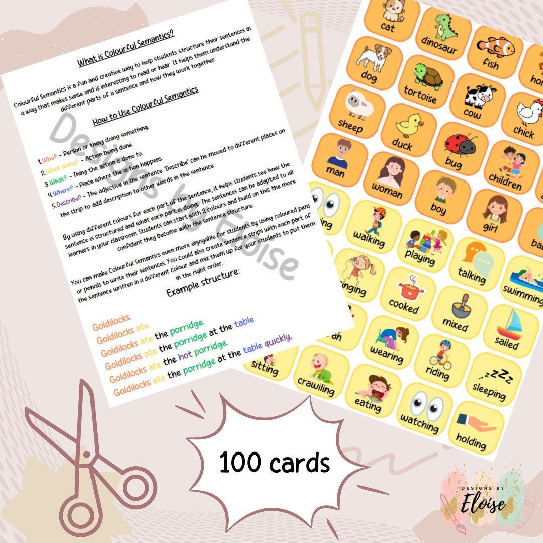 Colourful Semantics Pack Build a Sentence Word Bank Uplevel Sentences ...