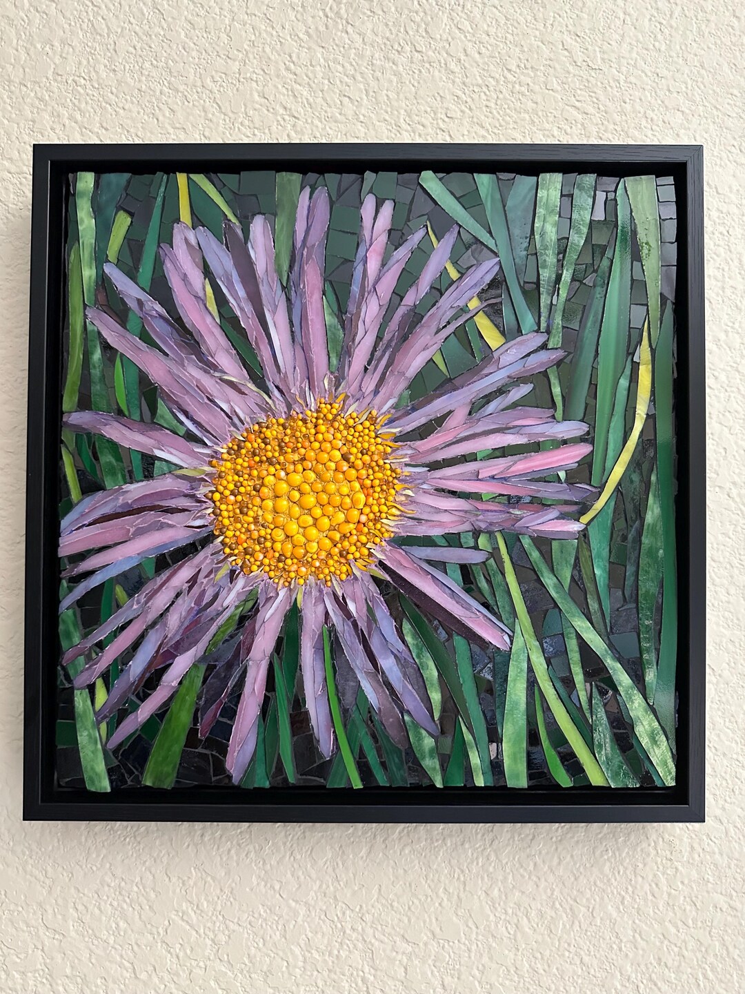 Aster Flower Stained Glass Mosaic// Perfect for Any Nature Lover! - Etsy