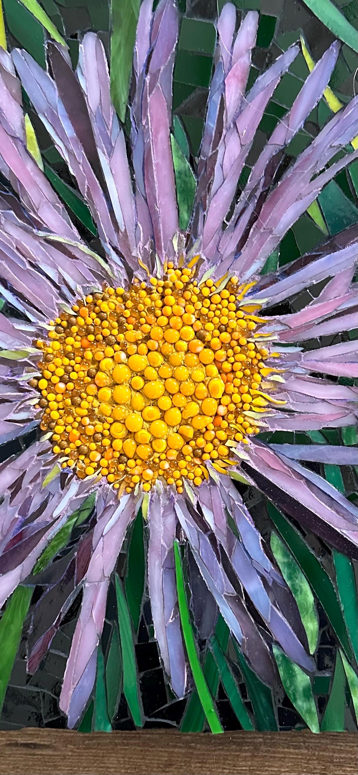 Aster Flower Stained Glass Mosaic// Perfect for Any Nature Lover! - Etsy