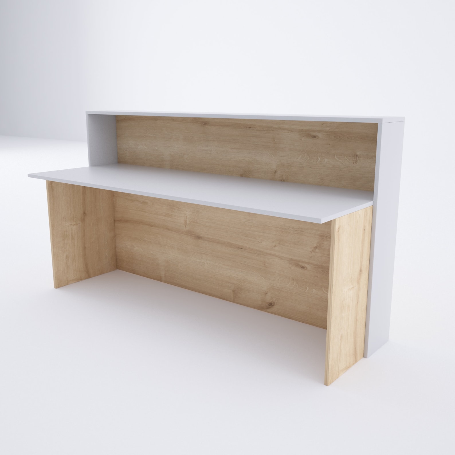 Reception Desk Model 8 White-oak Reception Desk Custom - Etsy
