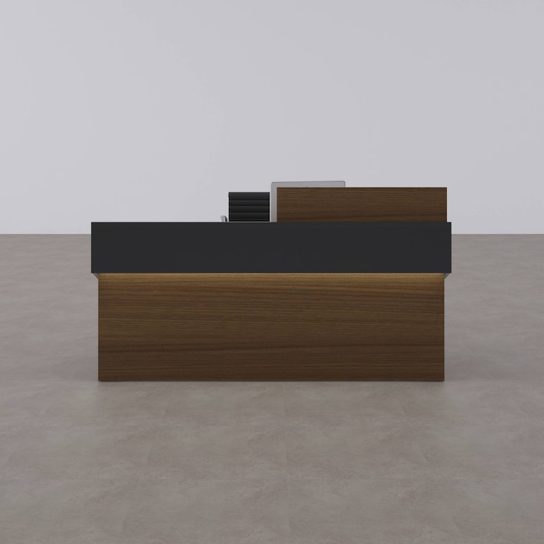 Reception Desk Model 6 Walnut-anthracite Gray Custom - Etsy