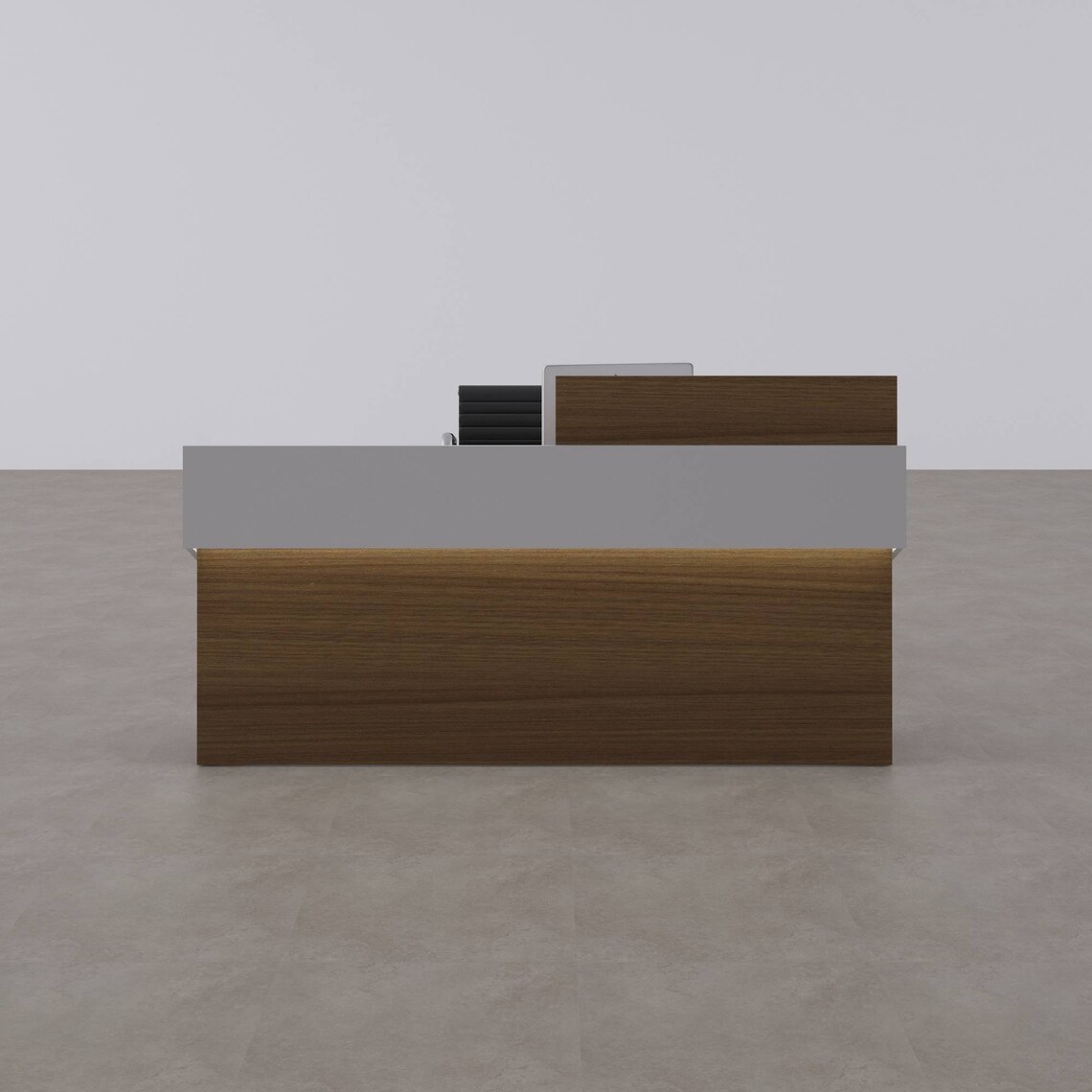 Reception Desk Model 6 Walnut-white Custom Reception Desk - Etsy