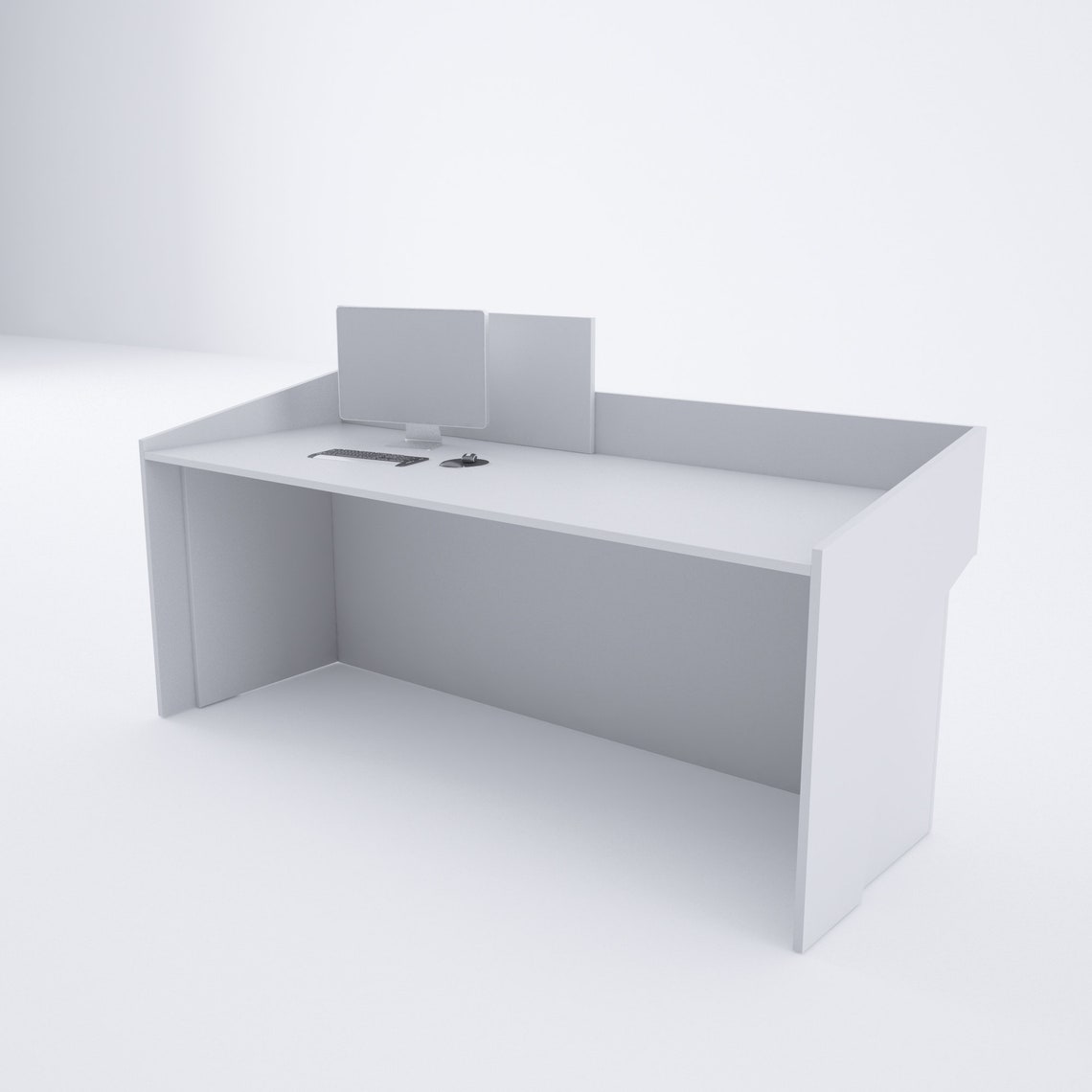 Reception Desk Model 6 White Reception Desk Custom Reception - Etsy