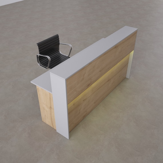 Reception Desk Model 8, White-oak, Reception Desk, Custom, 51% OFF