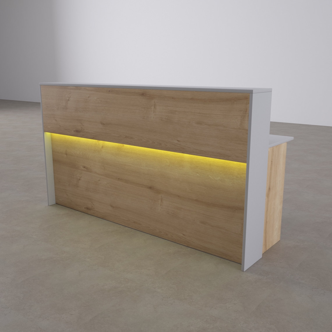 Reception Desk Model 8 White-oak Reception Desk Custom - Etsy