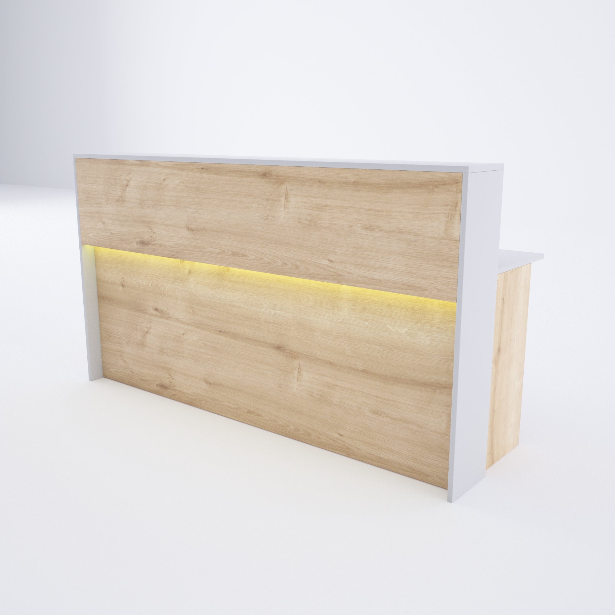 Reception Desk Model 8 White-oak Reception Desk Custom - Etsy