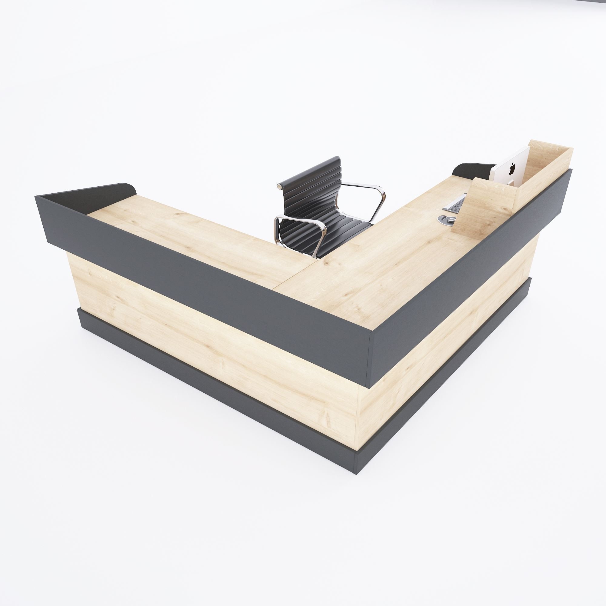 L shaped front desk store
