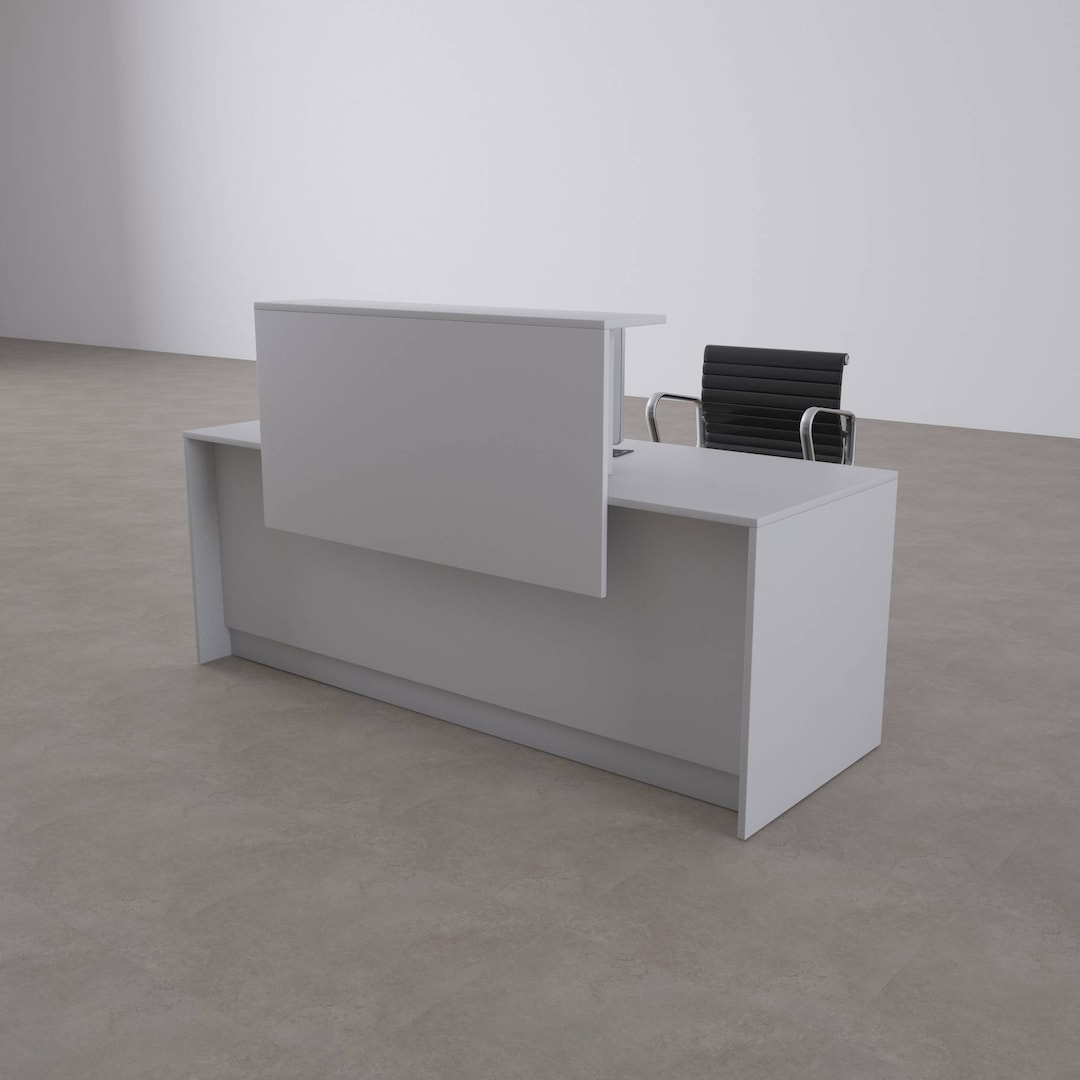 Reception Desk Model 4, White Reception Desk, Custom Reception Desk ...