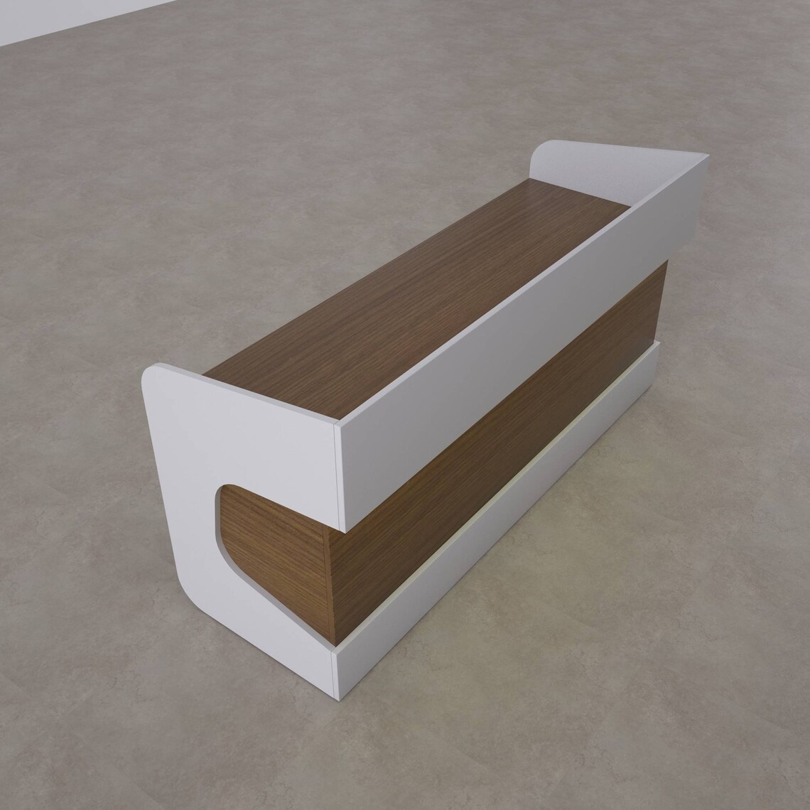 Reception Desk Model 1 Walnut-white Custom Reception Desk - Etsy