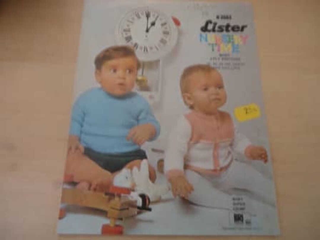 Vintage 3 Ply Knitting Pattern Lister 2063 Nursery Time- Baby's ...