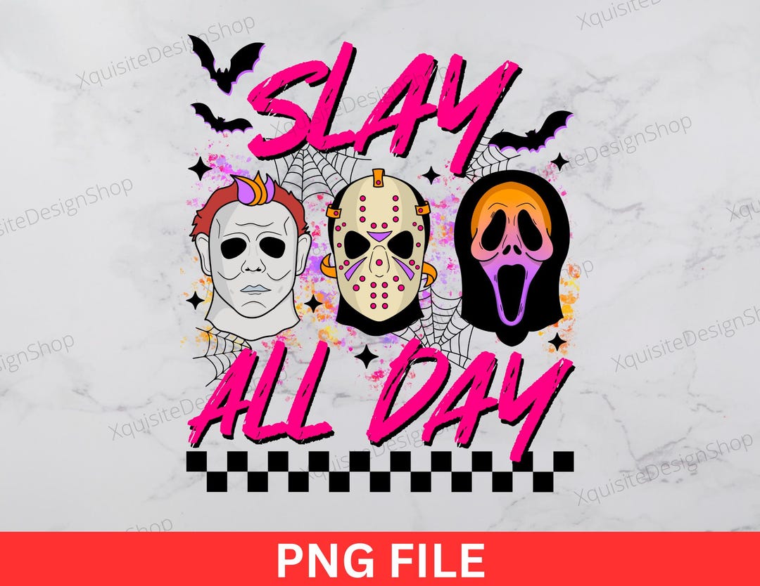 Slay All Day | PNG File | Halloween File | Instant Download | Digital ...