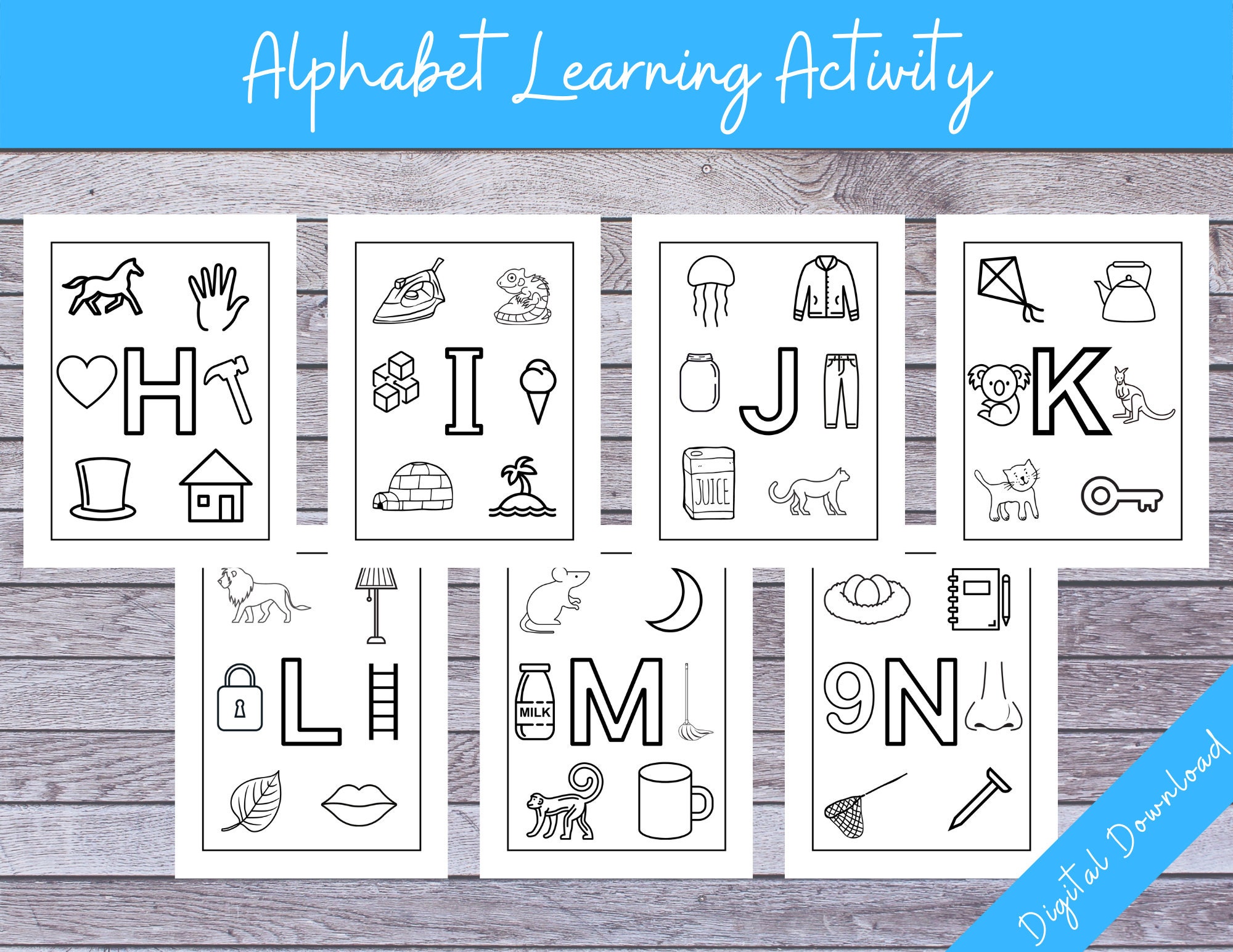 Alphabet Learning Activity | ABC Alphabet Coloring Pages | Homeschool ...