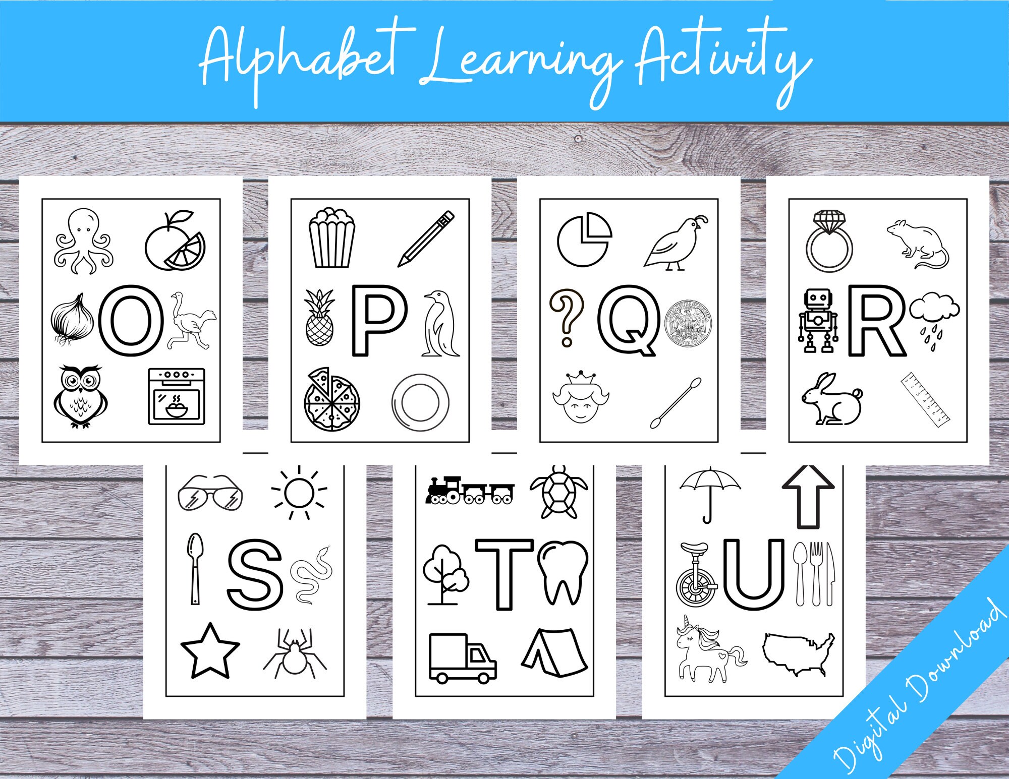 Alphabet Learning Activity | ABC Alphabet Coloring Pages | Homeschool ...