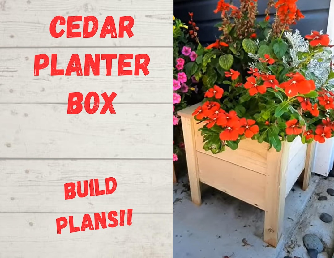 Cedar Planter Box Build Plans, DIY Cedar Box Build Plans, Flower Box ...