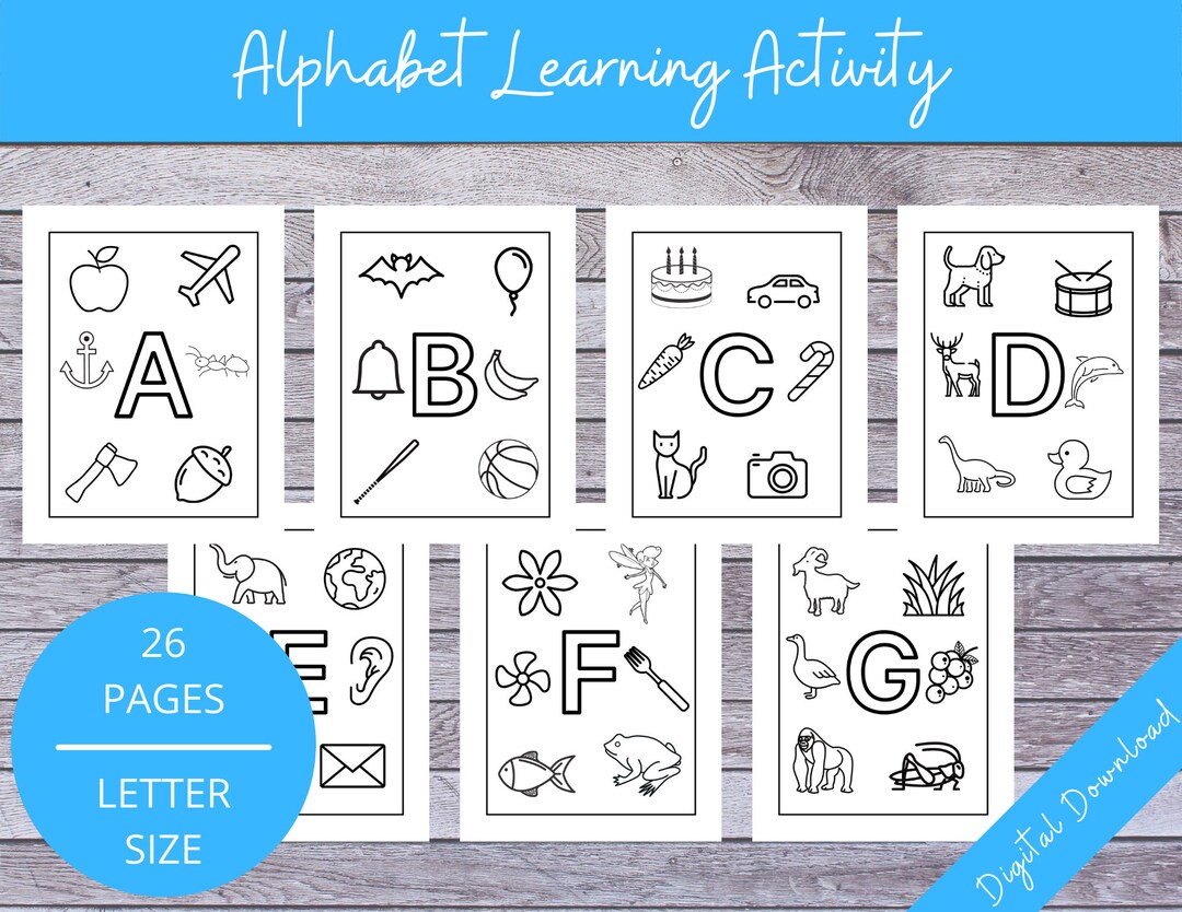 Alphabet Learning Activity | ABC Alphabet Coloring Pages | Homeschool ...