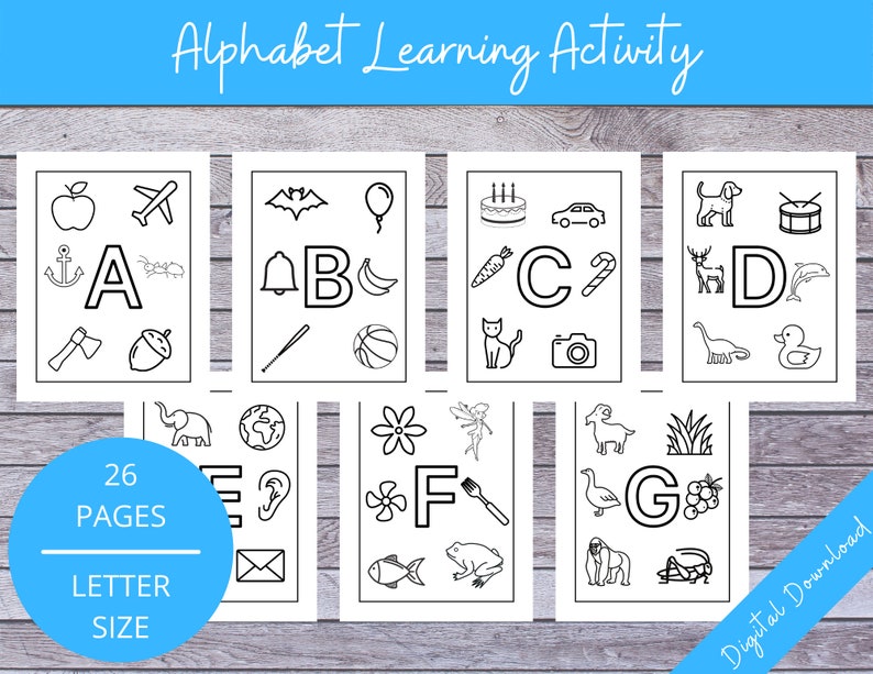 Alphabet Learning Activity | ABC Alphabet Coloring Pages | Homeschool ...